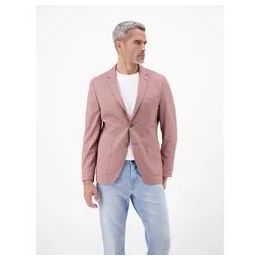 Jerseysakko Lerros "Leichter Jersey-Blazer mit bedrucktem Futter", Herren, Gr. 54, maple rot, 82% Polyester, 11% Viskose, 7% Elasthan, Sakkos, Jersey mit Stretchanteil, bedrucktes Innenfutter, 2-Knopf-Design