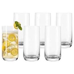Glas Leonardo "Trinkgl&auml;ser Daily 230 ml 6er Set transparent", bunt (transparent), Glas, Trinkgef&auml;&szlig;e, Kaffeetasse