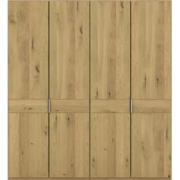 Kleiderschrank Musterring "Savona, Kleiderschrank, Schrank, Garderobe, teilmassiv Eiche", braun, B:200cm H:216cm, Schr&auml;nke, Kleiderschrank, T&uuml;ren in Bianco-Eiche massiv, mit Querriegel, verschiedene Gr&ouml;&szlig;en