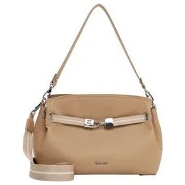 Beuteltasche Tamaris "Beutel TAS Kirima", Damen, Gr. B/H/T: 29cm x 24cm x 14cm 0, beige (sand 420), Polyurethan, Taschen Beuteltasche