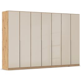 Dreht&uuml;renschrank OTTO HOME "Kleiderschrank Kleiderschr&auml;nke Schrank Garderobe AGORDO mit Glasfront", beige (eiche artisan, glas beige (champagner)), B:315cm H:210cm T:54cm, Holzwerkstoff, Schr&auml;nke, Dreht&uuml;renschrank, durchdachte Innenausstattung, in 7 Breiten und 2 H&ouml;hen MADE IN GERMANY