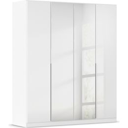 Dreht&uuml;renschrank OTTO HOME "Kleiderschrank Kleiderschr&auml;nke Schrank Garderobe AGORDO mit Glasfront", wei&szlig; (alpinwei&szlig;, glas kristallwei&szlig;), B:181cm H:210cm T:54cm, Holzwerkstoff, Schr&auml;nke, Dreht&uuml;renschrank, durchdachte Innenausstattung, in 8 Breiten und 2 H&ouml;hen MADE IN GERMANY