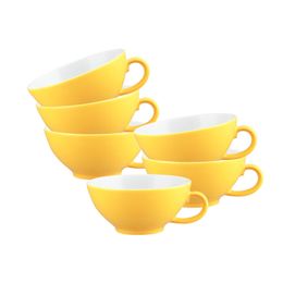 Tasse Seltmann Weiden "Teetassen Liberty Pure Colors 140 ml 6er Set", gelb glow, 4,3cm, 140ml, 6, Trinkgef&auml;&szlig;e, Tasse, Sp&uuml;lmaschinenfest, Mikrowellensicher, Ofenfest