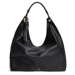 Hobo Tommy Hilfiger "TH STATEMENT LEATHER HOBO", Damen, Gr. B/H/T: 45cm x 37,5cm x 10cm, schwarz, Leder, unifarben, Taschen Hobo, Damen Umh&auml;ngetasche, Schultertasche, Handtasche mit Logoschriftzug