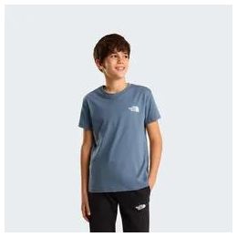 T-Shirt The North Face "TEEN BOX NSE REGULAR SS TEE", M&auml;dchen, Gr. M (140), granite grau, Obermaterial: 100% Baumwolle, normal, Rundhals, Shirts T-Shirt, f&uuml;r Jugendliche, sportlicher Stil, Kurzarm, Rundhalsausschnitt