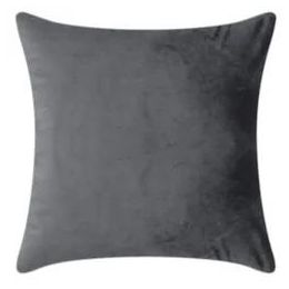 Dekokissen Pad "Elegance", grau, unifarben, B:50cm H:2cm L:50cm, Polyester, Dekokissen_Sitzkissen_Kissenh&uuml;llen, Design als Basic, aus Samt, elegante Optik