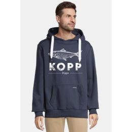 Kapuzenpullover SALZHAUT "Hoodie HEFF - FISCHKOPP", Herren, Gr. XL, navy, Pullover Kapuzenpullover
