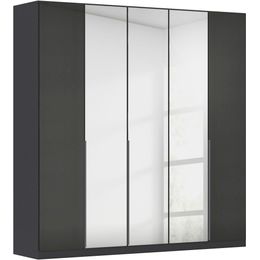 Dreht&uuml;renschrank OTTO HOME "Kleiderschrank Schrank Garderobe AGORDO mit Dekor- oder Hochglanzfront", grau (graumetallic, effektgrau hochglanz), B:226cm H:229cm T:54cm, Holzwerkstoff, Schr&auml;nke, Dreht&uuml;renschrank, durchdachte Innenausstattung, in 7 Breiten und 2 H&ouml;hen MADE IN GERMANY, Topseller
