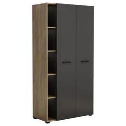 Computerschrank OTTO HOME "Moid", schwarz, B:88,2cm H:174,6cm T:41,5cm, Schr&auml;nke, Computerschrank, PC-Schrank, mit zwei T&uuml;ren, mit Tastaturauszug, B 88 cm