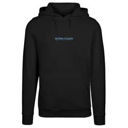 Mister Tee Kapuzenpullover MISTERTEE "MisterTee Born Again Hoody", Herren, Gr. M, schwarz, 65% Baumwolle, 35% Polyester, mehrfarbig, normal, ohne Ausschnitt, Pullover Kapuzenpullover