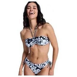 Bandeau-Bikini-Top Roxy "Summer Surf Bandeau", Damen, Gr. XS, Cup B, anthrazit the moe, Obermaterial: 85% Microfaser, 15% Elasthan;, Bikini-Oberteile