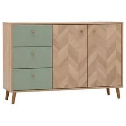Kommode Schildmeyer "Visby, Breite 109 cm", eiche hell, pistazie, B:109cm H:73,9cm T:33,05cm, FSC-zertifizierter Holzwerkstoff, Sideboards, Kommode, Made in Germany