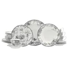 Kombiservice Creatable "Adelaide, Service 20-tlg.", grau, 20, Porzellan, Geschirr-Sets, Kombiservice, Nostalgischer Vintage Dekor, Elegante Form