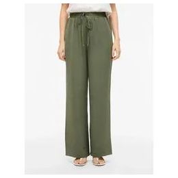 Schlupfhose Vila "VIJOSA HW WIDE PANTS - NOOS", Damen, Gr. 40, N-Gr, olivine, Web, Obermaterial: 100% Polyester, unifarben, relaxed fit kn&ouml;chellang, Hosen Schlupfhose, Sommerhose