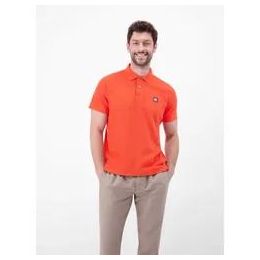 Poloshirt Lerros "Poloshirt mit Waffelstruktur aus 100 % Baumwolle", Damen, Gr. XXL, vivid rot, 100% Baumwolle, ohne Ausschnitt, Shirts