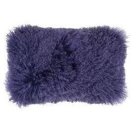 Dekokissen Pad "Glory", lila, unifarben, B:30cm L:50cm, Lammfell, Polyester, Dekokissen_Sitzkissen_Kissenh&uuml;llen, Echtfell