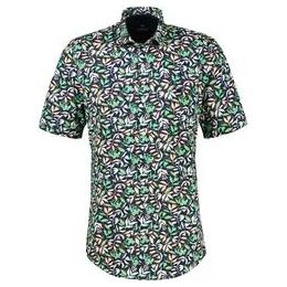 Kurzarmhemd Lerros "1/2 Hemd floral bedruckt, grosse Gr&ouml;&szlig;en", Herren, Gr. 3XL, extraweit, mint water, 100% Baumwolle, Hemden