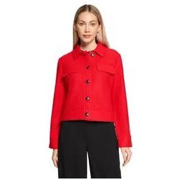 Jackenblazer Betty Barclay "Damen mit aufgesetzten Taschen", Damen, Gr. 38, high risk rot, Flanell, Obermaterial: 60% Viskose, 40% Wolle, gerade normal, Blazer
