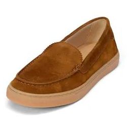 Marc O'Polo Loafer MARC O'POLO "aus ge&ouml;ltem Veloursleder", Damen, Gr. 38, cognac, Obermaterial: 100% Leder (Rind), unifarben, Schuhe Loafer