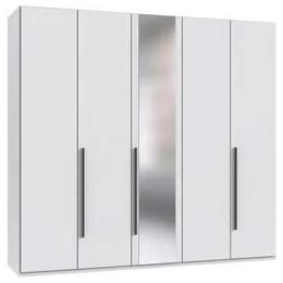 Dreht&uuml;renschrank wimex "London in den Breiten 180cm, 225cm und 270cm erh&auml;ltlich, inkl. Spiegel", wei&szlig;, griffe grafit, B:225cm H:208cm T:58cm, Holzwerkstoff, Schr&auml;nke, Dreht&uuml;renschrank, Kleiderschrank wahlweise mit Basic- o. Premium-Ausstattung erh&auml;ltlich