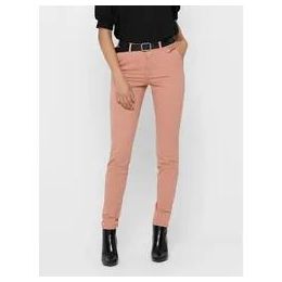 Chinohose Only "ONLPARIS REG CHINO PANT", Damen, Gr. 34XS, L&auml;nge 32, rose dawn, Web, Obermaterial: 97% Baumwolle, 3% Elasthan, unifarben, lang, Hosen Chinohose, gepflegte Hose mit schmaler Beinform