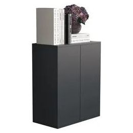 Kommode Vcm "Holz Kommode Sideboard Anrichte Dalosa 2 Dreht&uuml;ren", schwarz (anthrazit), B:60cm T:32cm, Sideboards, Kommode