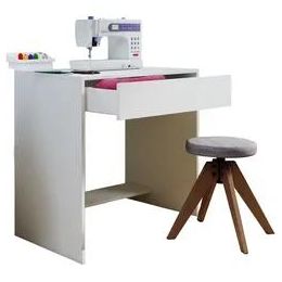 Schreibtisch Vcm "Holz Schreibtisch Computertisch B&uuml;rotisch Nitolda", wei&szlig;, B:77cm T:50cm, Tische, Schreibtisch