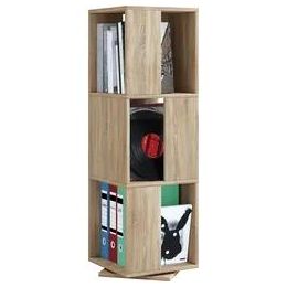 B&uuml;cherregal Vcm "Holz Regal B&uuml;roregal Aktenregal drehbar Stifta XL", braun (sonoma, eiche), B:34cm T:34cm, Regale, B&uuml;cherregal