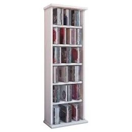 Media-Regal Vcm "Holz CD DVD Stand Regal Schrank St&auml;nder Vostan", wei&szlig;, B:31cm T:18cm, Regale