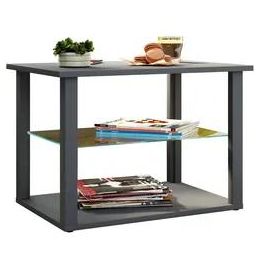 Couchtisch Vcm "Holz Sofatisch Couchtisch Glas Tisch Wanilo M", schwarz (anthrazit), B:65cm T:45cm, Tische, Couchtisch