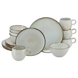 Kombiservice Creatable "Stone Town, Service 16-tlg.", grau, 16, Steinzeug, Geschirr-Sets, Kombiservice, Welt der T&ouml;pferei, Unregelm&auml;&szlig;iger Vintage Rand