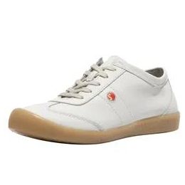 Sneaker Softinos "Softinos Sneaker Glattleder", Damen, Gr. 40, wei&szlig;, braun, Glattleder, Schuhe Sneaker