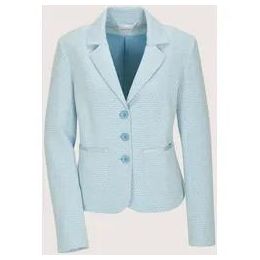 Madeleine Mode Jackenblazer MADELEINE "Jerseyblazer Kurzblazer mit Wabenmuster", Damen, Gr. 34, wei&szlig; (bleu, wollwei&szlig;), Obermaterial: 65% Polyester PES. 30% Viskose CV. 5% Elasthan EL., Modern, schmal, Blazer, Strukturjersey