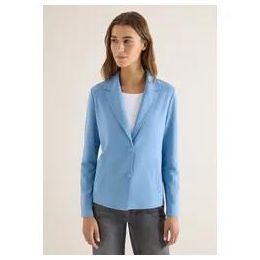 Jackenblazer Cecil, Damen, Gr. L (42), cloud blau, Jersey, 66% Viskose, 30% Polyester, 4% Elasthan, unifarben, regular fit normal, V-Ausschnitt, B&uuml;ndchen, Blazer, im Basic-Style