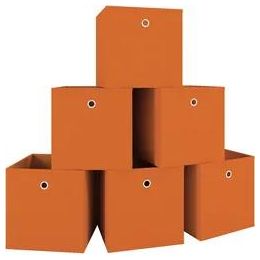 Faltbox Vcm "6er Set Faltbox Klappbox Aufbewahrungsbox Boxas", orange, B:27cm T:27cm, Aufbewahrungsboxen