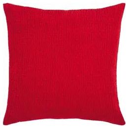 Dekokissen Pad "Fashion", rot, unifarben, B:50cm L:50cm, Polyester, Dekokissen_Sitzkissen_Kissenh&uuml;llen, aus einer italienischen Fashionweberei