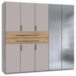 Dreht&uuml;renschrank wimex "Digit Kleiderschrank wahlweise mit oder ohne Spiegel", kaschmir, absetzung und griffe artisan eiche nachbildung, B:225cm H:208cm T:58cm, Holzwerkstoff, Schr&auml;nke, Dreht&uuml;renschrank, erh&auml;ltlich in den Breiten 225cm oder 270cm (mit 8 oder 10 T&uuml;ren)