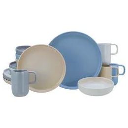 Kombiservice Creatable "Uno Nordic, Service 16-tlg.", bunt, 16, Steinzeug, Geschirr-Sets, Kombiservice, Nordische &Auml;sthetik, Spezialglasur