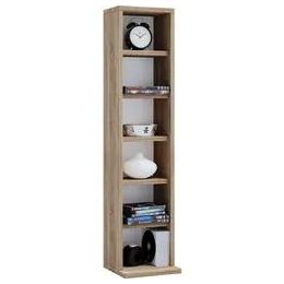 Standregal Vcm "Holz CD DVD Stand Aufbewahrung Deko Regal Elementa", braun (sonoma, eiche), B:21cm T:20cm, Regale, Standregal
