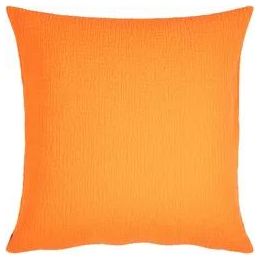 Dekokissen Pad "Fashion", orange, unifarben, B:60cm L:60cm, Polyester, Dekokissen_Sitzkissen_Kissenh&uuml;llen, aus einer italienischen Fashionweberei