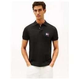 Poloshirt Tommy Hilfiger "FLAG GRAPHIC PIQUE", Herren, Gr. L, schwarz, Piqu&eacute;, Obermaterial: 96% Baumwolle, 4% Elasthan, regular fit, Shirts, regular fit, Polokragen, Print