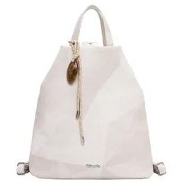 Rucksack Tamaris "Rucksack TAS Karen", Gr. B/H/T: 29cm x 31cm x 17cm, beige (ecru 320), Obermaterial: 60% Polyurethan PU. 40% Polyester PES., Rucks&auml;cke Rucksack