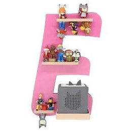 Wandregal BOARTI "Holz Regal Buchstabe E f&uuml;r Toniebox Tonies Figuren", pink, B:32cm T:19cm, Regale, Wandregal