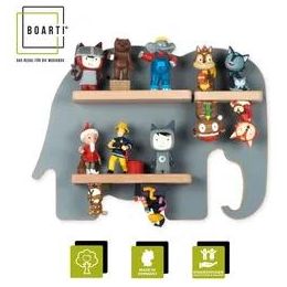 Wandregal BOARTI "Regal Elefant Kinder Toniebox Tonies Figuren", grau, B:33cm T:5cm, Regale, Wandregal