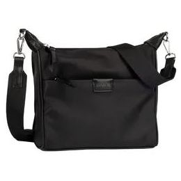 Umh&auml;ngetasche Gabor "Brisa", Damen, Gr. B/H/T: 25cm x 24cm x 9cm, schwarz, Nylon, clean, gepflegt, unifarben, Taschen Umh&auml;ngetasche, Nylon trifft auf glattes Lederimitat mit Metallzipper & viel Stauraum