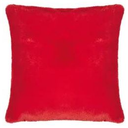 Dekokissen Pad "Gazelle", rot, unifarben, B:60cm L:60cm, Polyester, Dekokissen_Sitzkissen_Kissenh&uuml;llen, Kunstfell
