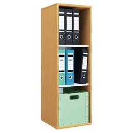 B&uuml;cherregal Vcm "Holz B&uuml;ro Regal B&uuml;cher Ordner Aktenregal Lona l 3f", braun (buche), B:35cm T:37cm, Regale, B&uuml;cherregal