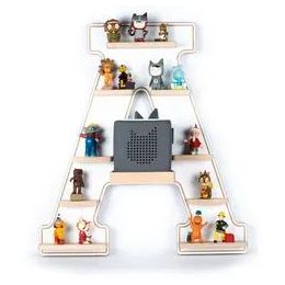Wandregal BOARTI "Holz Regal Buchstabe A f&uuml;r Toniebox Tonies Figuren", wei&szlig;, B:49cm T:19cm, Regale, Wandregal