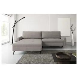 Ecksofa WERK2 "Figo inkl. Bettfunktion und Bettkasten, bequem, Breite 273cm, L-Form", beige, B:273cm H:97cm T:167cm, 92% Polyester, 8% Nylon, Sofas, Ecksofa, Moderne, teilmassive Polsterecke, Komfortpolsterung und losen Kissen