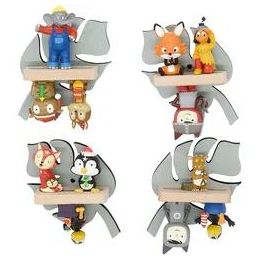 Wandregal BOARTI "Regal Natur Bl&auml;tter Kinder Toniebox Tonies Figuren", gr&uuml;n, B:34cm T:19cm, Regale, Wandregal